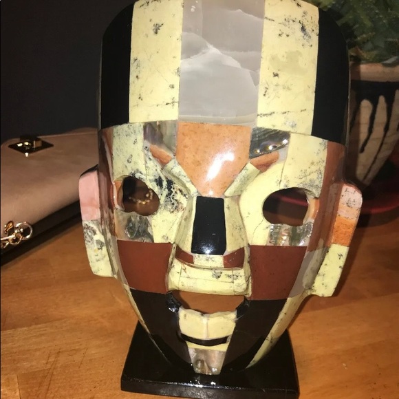 Accents | Decorative Stand Tilestonepearl Patchwork Mask | Poshmark
